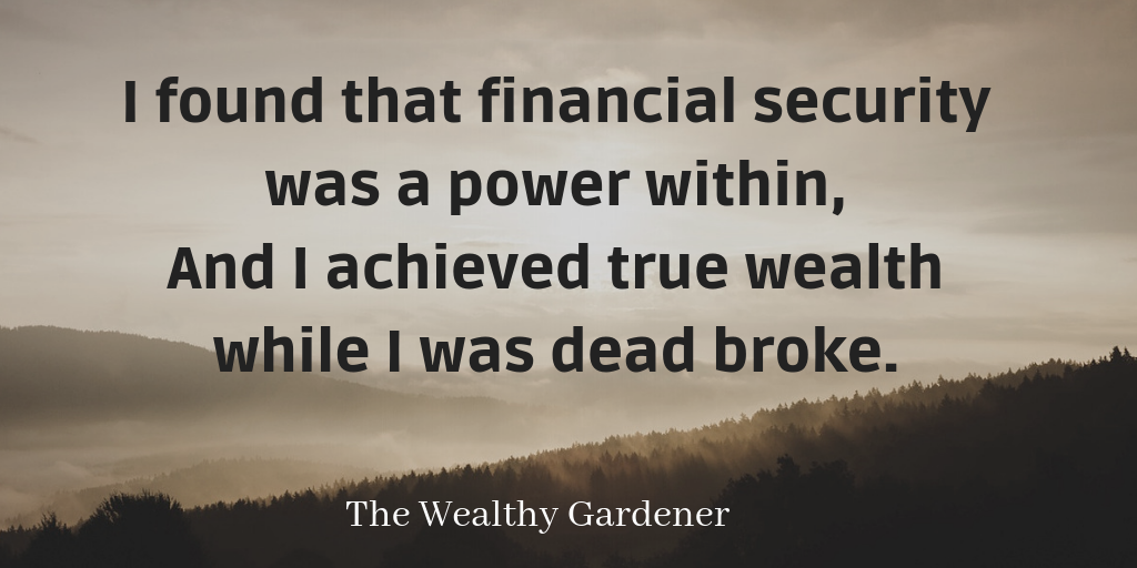 FINANCIAL SECURITY IS A POWER WITHIN